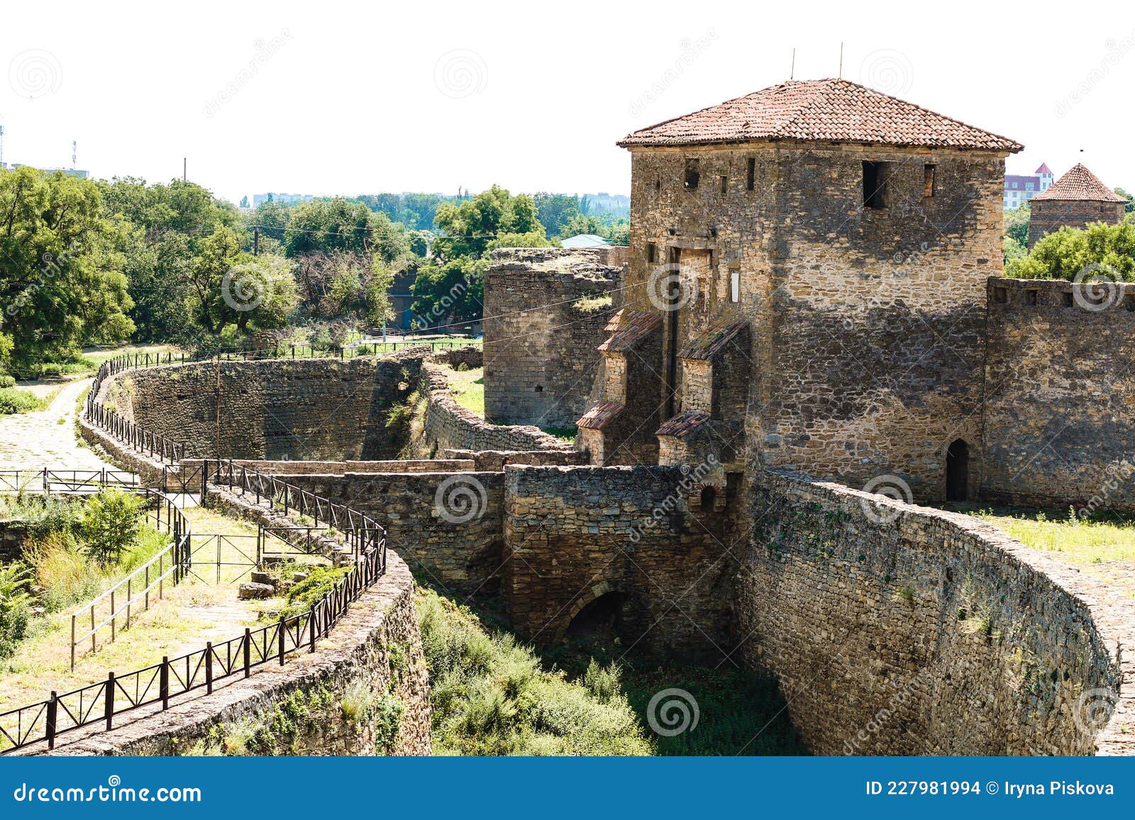 Ancient Castle Security Building with Towers. Stock Photo - Image of ...
