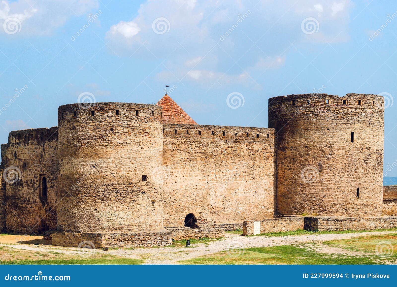 Ancient Castle Security Building with Towers/ Stock Photo - Image of ...