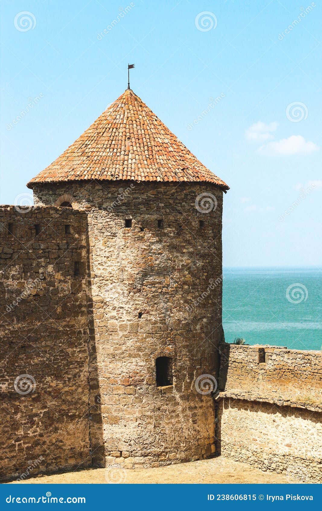 Ancient Castle Security Building with Towers. Stock Image - Image of ...