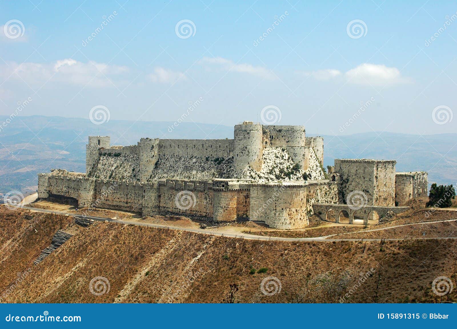 Ancient castle in Syria stock image. Image of detailed - 15891315