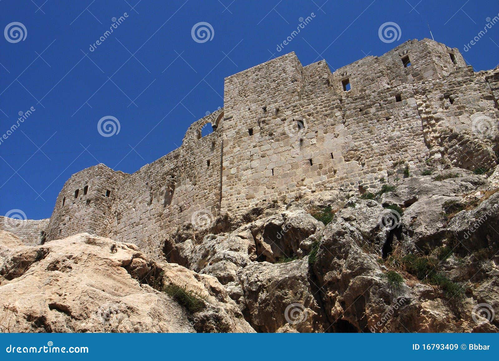Ancient castle in Syria stock image. Image of archeology - 16793409