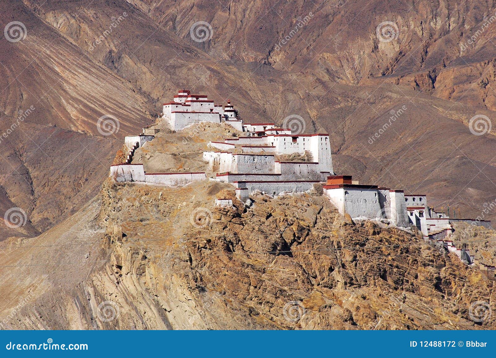 Ancient castle in tibet stock photo. Image of castle - 12488172