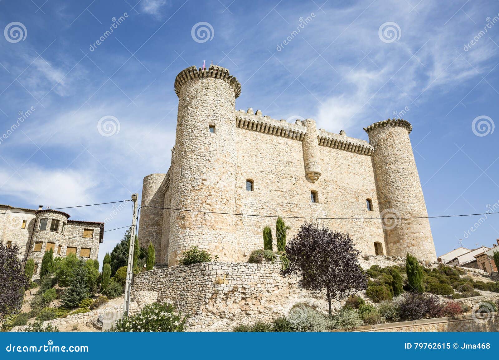 Ancient Castle in Torija Town, Guadalajara, Spain Stock Image - Image ...
