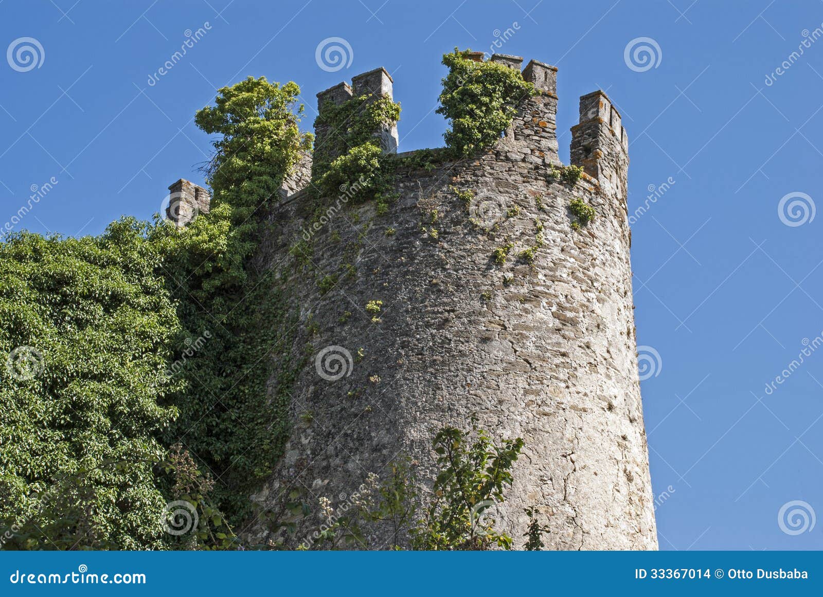 Ancient Castle Tower in Galicia Stock Photo - Image of medieval ...