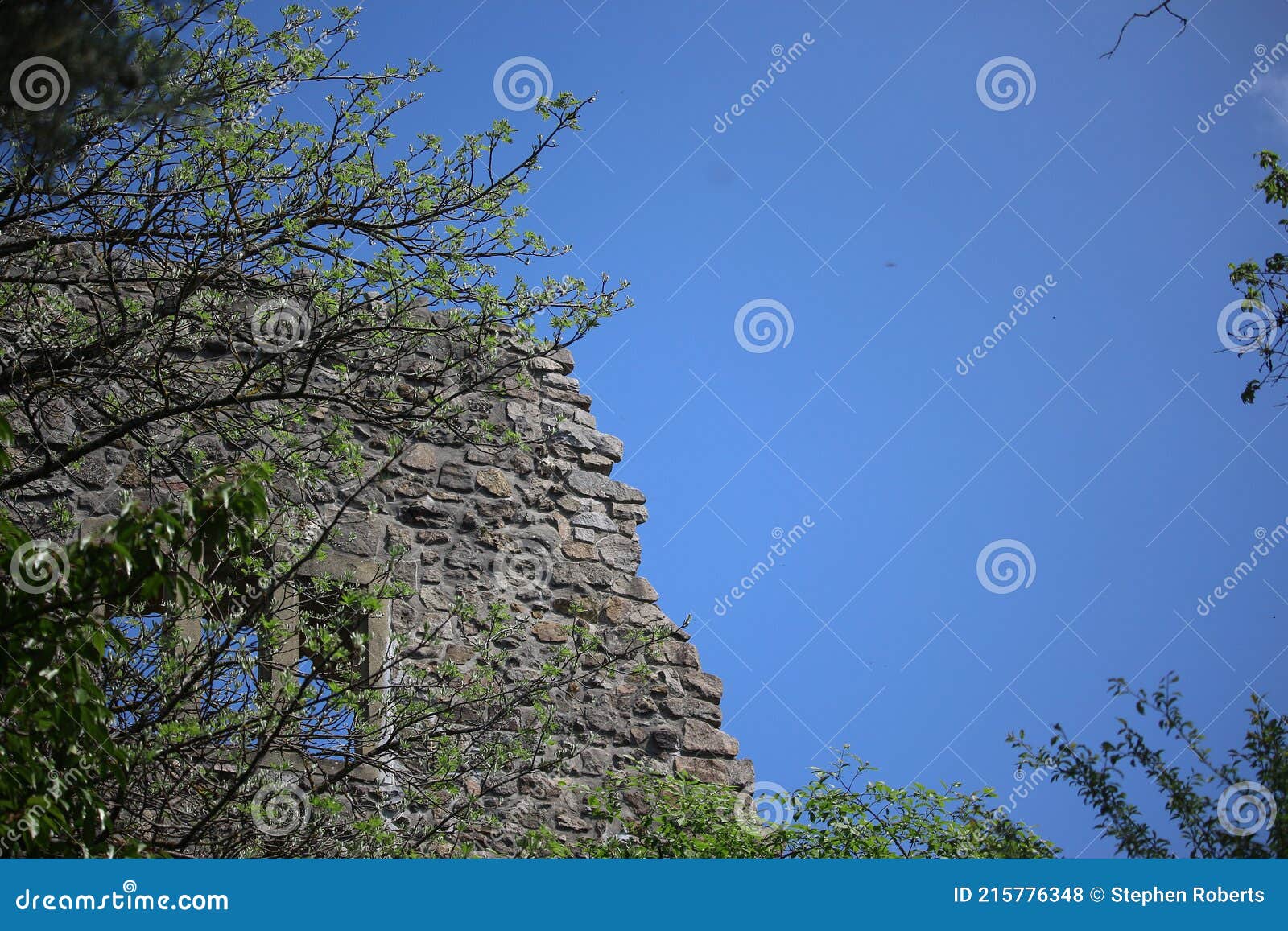 Ancient Castle Turning To Rubble Stock Photo - Image of panorama ...