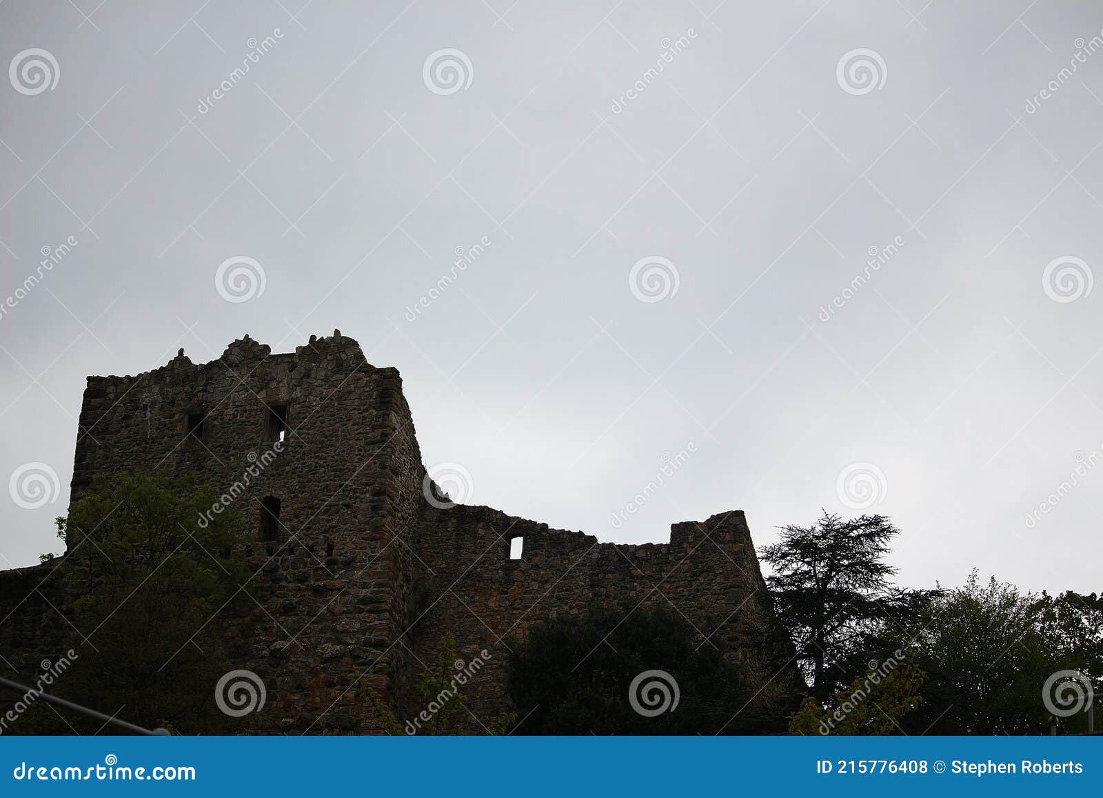 Ancient Castle Turning To Rubble Stock Photo - Image of natural ...