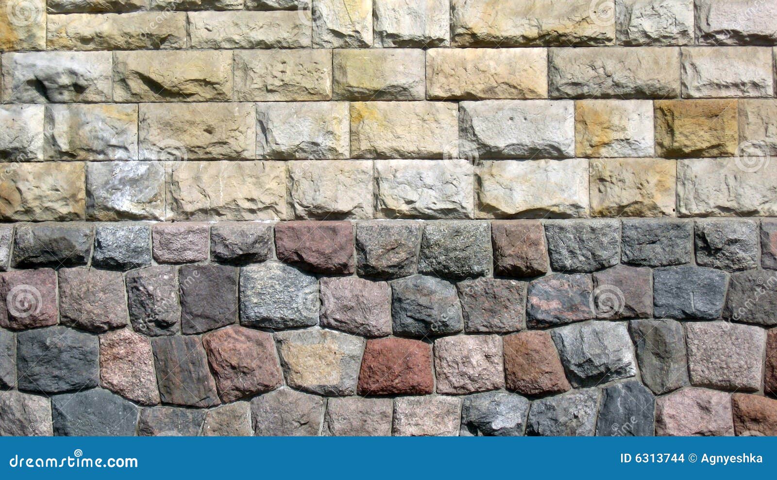 Ancient Castle Wall: Cold & Warm Color Composition Stock Photo - Image ...