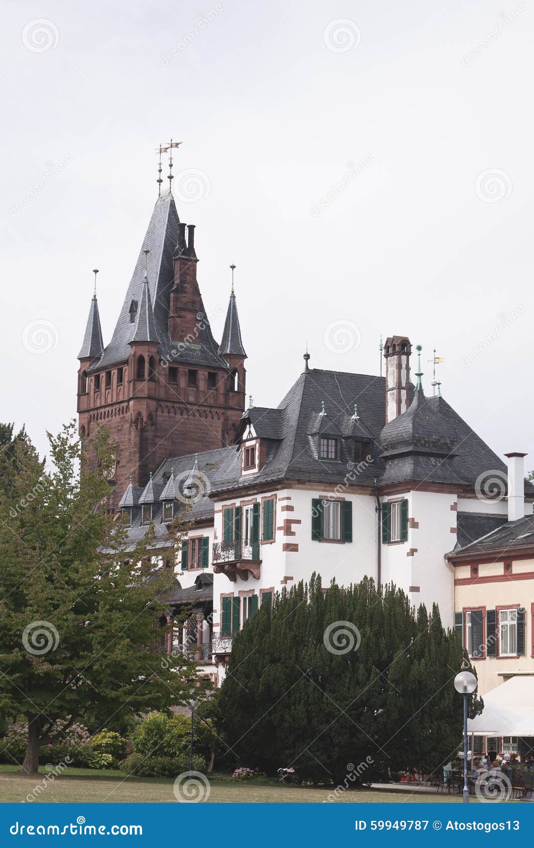 Ancient castle in Weinheim stock image. Image of gothic - 59949787