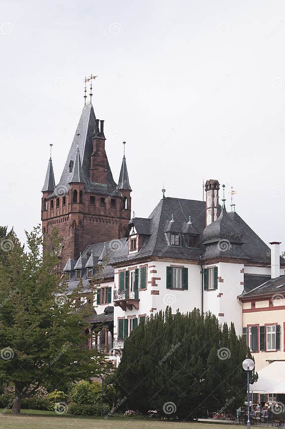 Ancient castle in Weinheim stock image. Image of gothic - 59949787