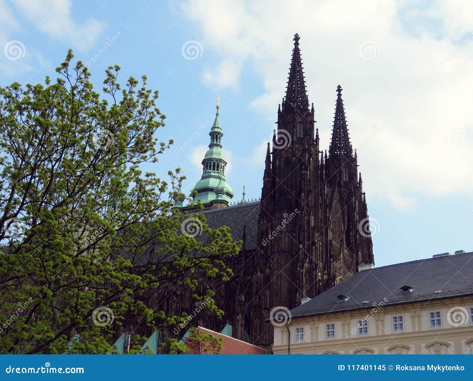 Ancient castles in Prague stock image. Image of city - 117401145