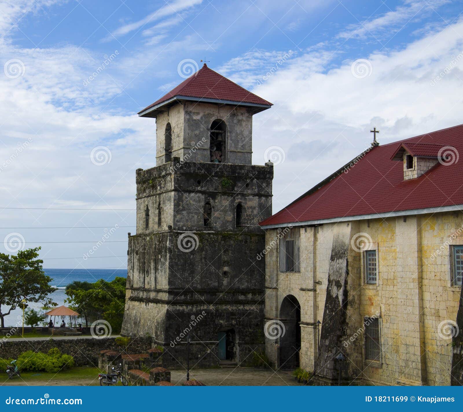 Ancient Catholic Church stock image. Image of island - 18211699