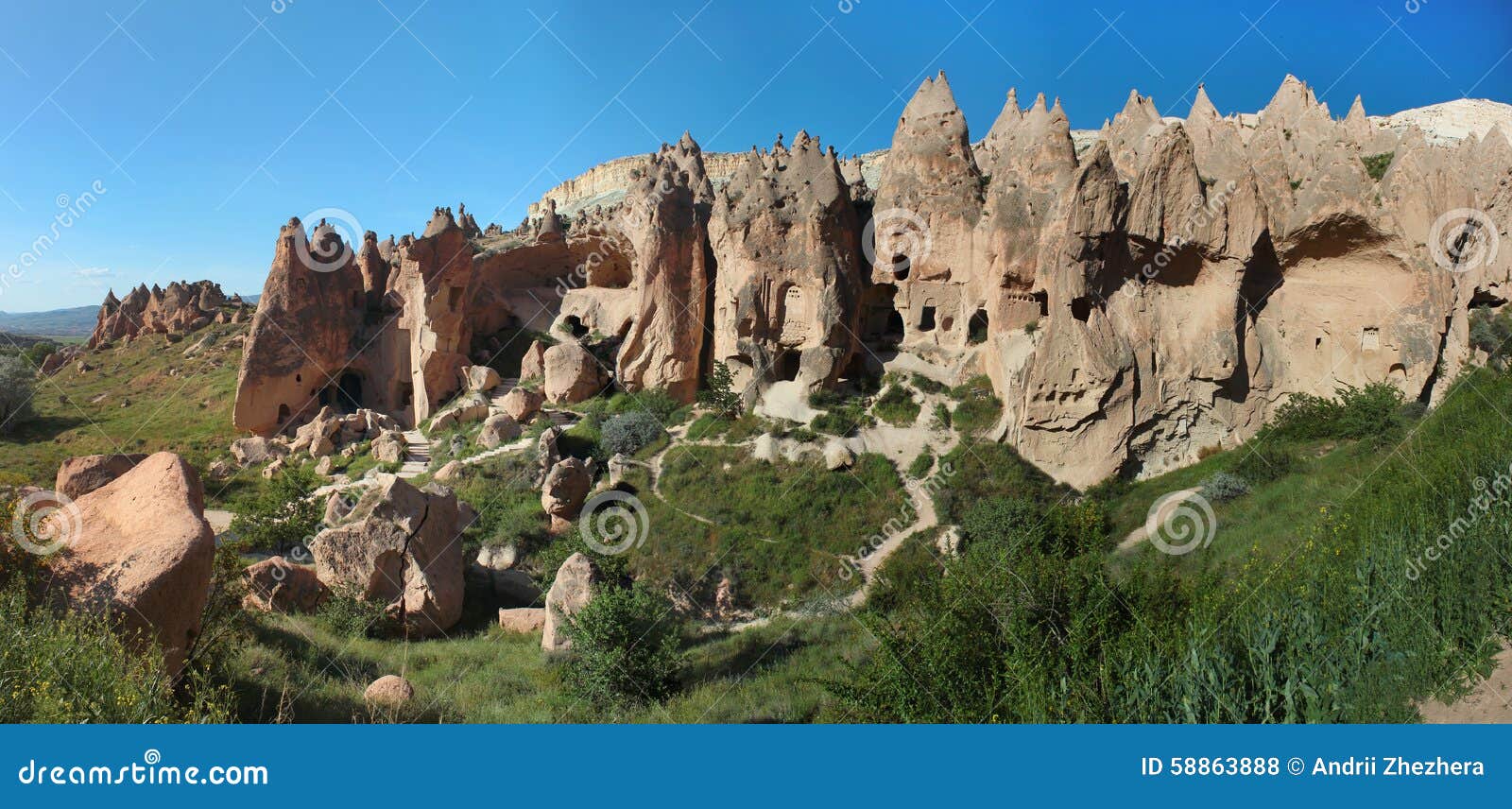 Ancient Cave City in Cappadocia Stock Photo - Image of famous ...