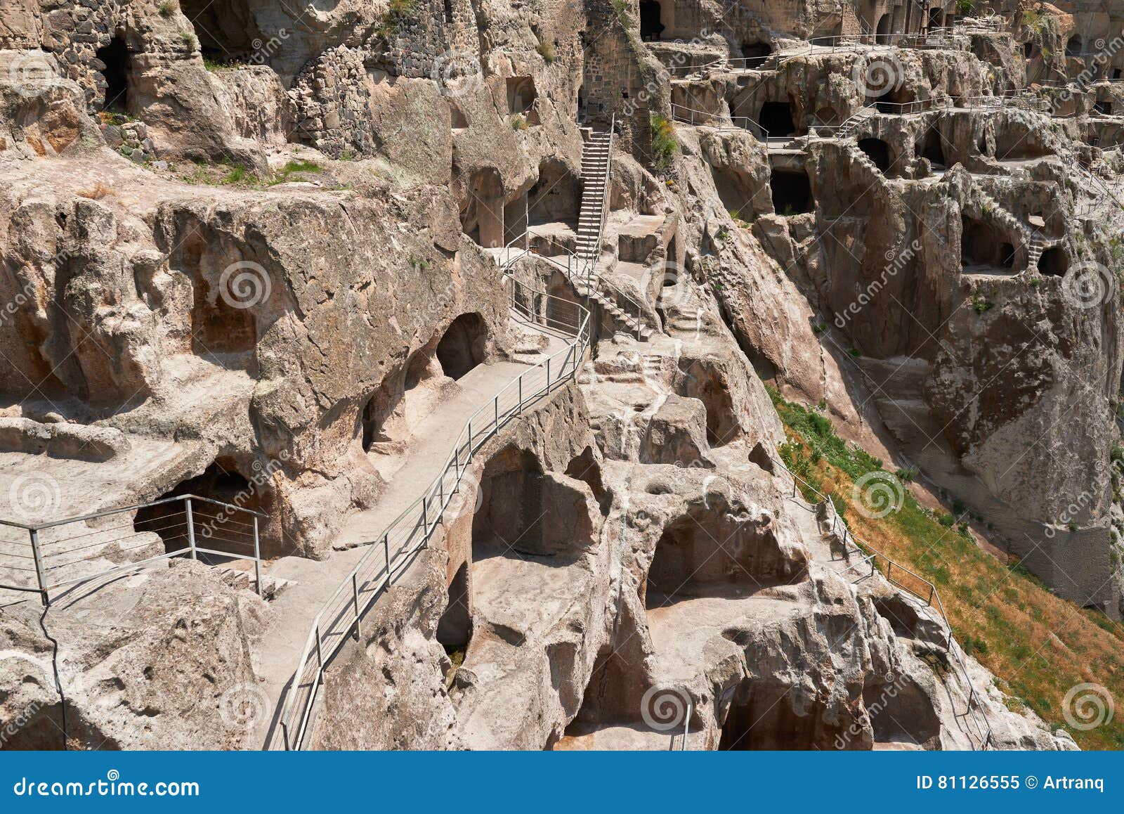 Ancient Cave City in Cliff, Historical Excavations. Stock Image - Image ...