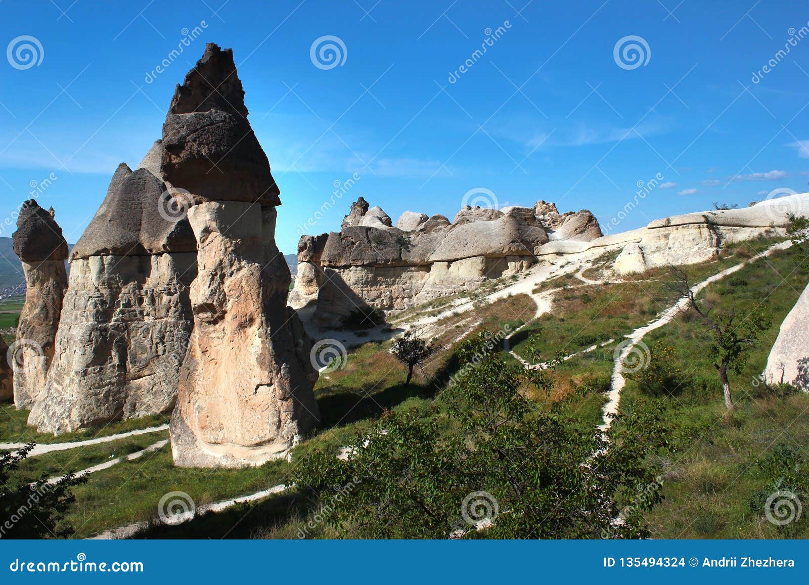 Ancient Cave City of Zelve in Cappadocia, Turkey Stock Photo - Image of ...