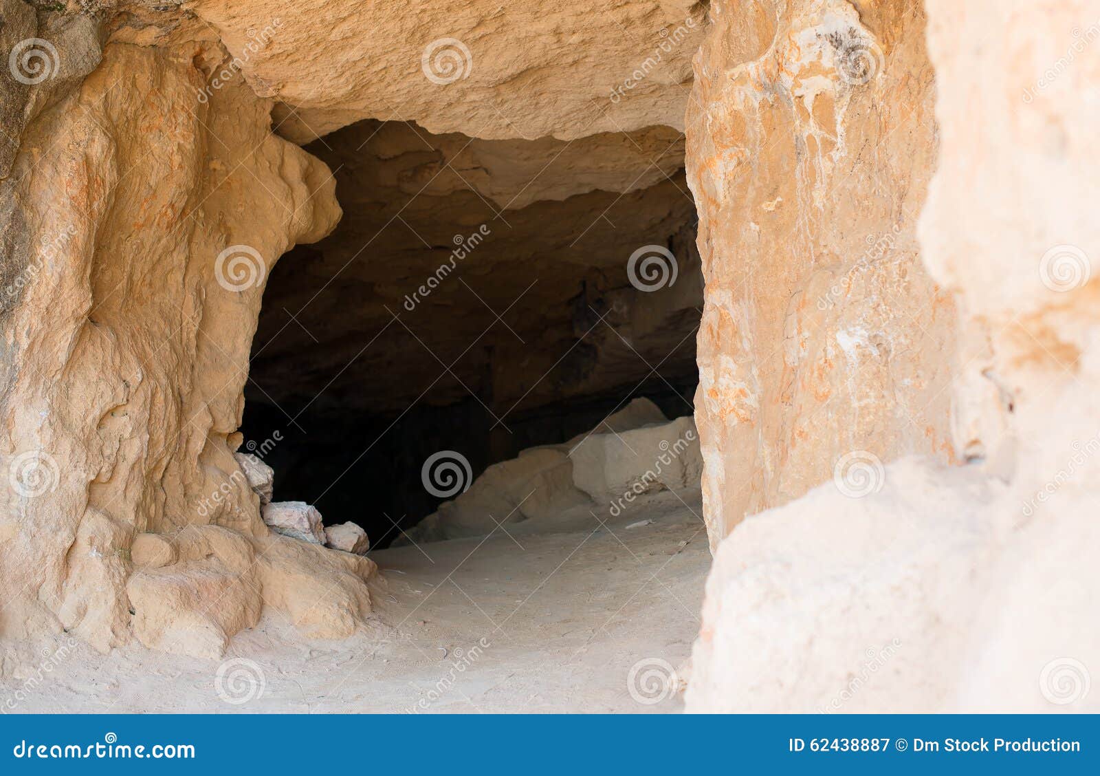 Ancient cave entrance. stock image. Image of feature - 62438887