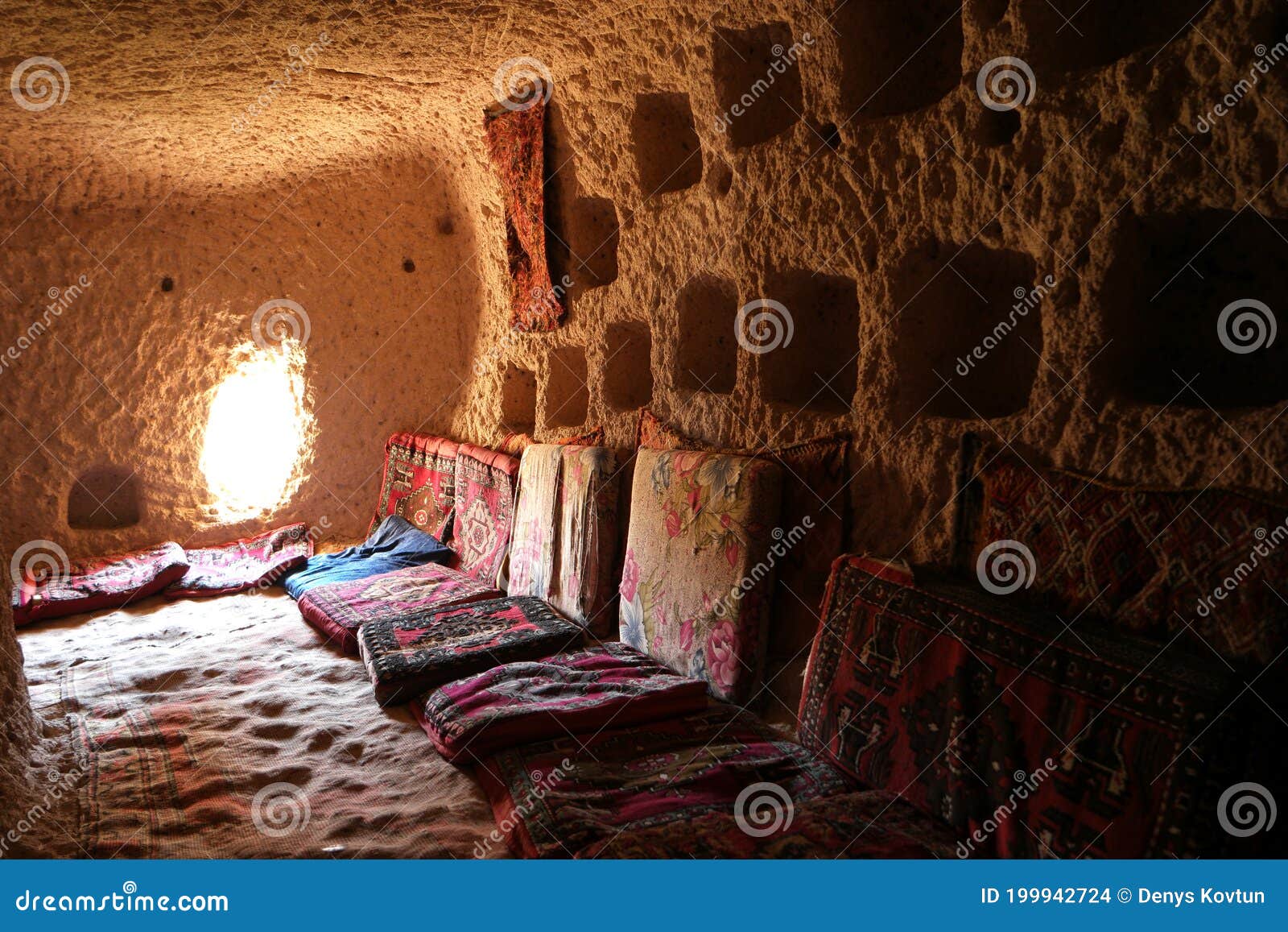 Ancient Cave House Interior. Stock Photo - Image of interior, inside ...