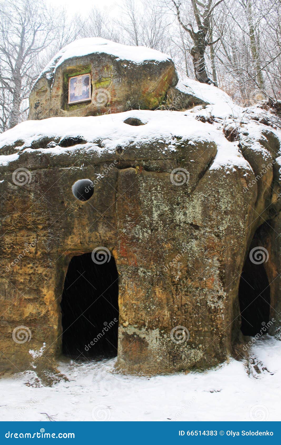 Ancient cave monastery stock image. Image of orthodox - 66514383