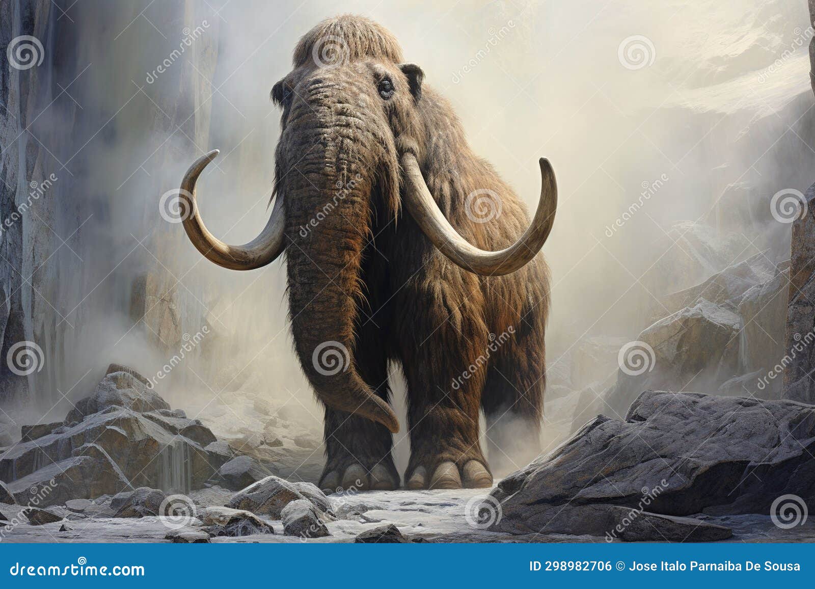 Ancient cave paintings of stock illustration. Illustration of mammal ...