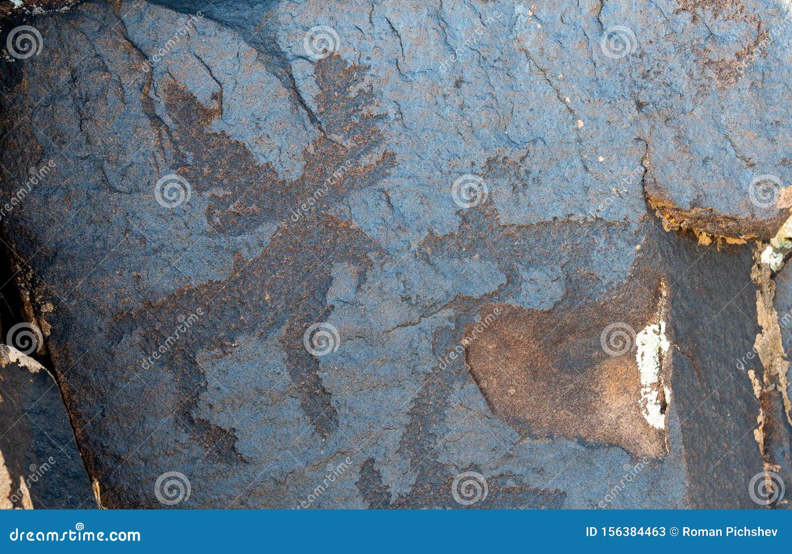 Ancient Cave Paintings. Petroglyphs in the Wild. Stock Image - Image of ...
