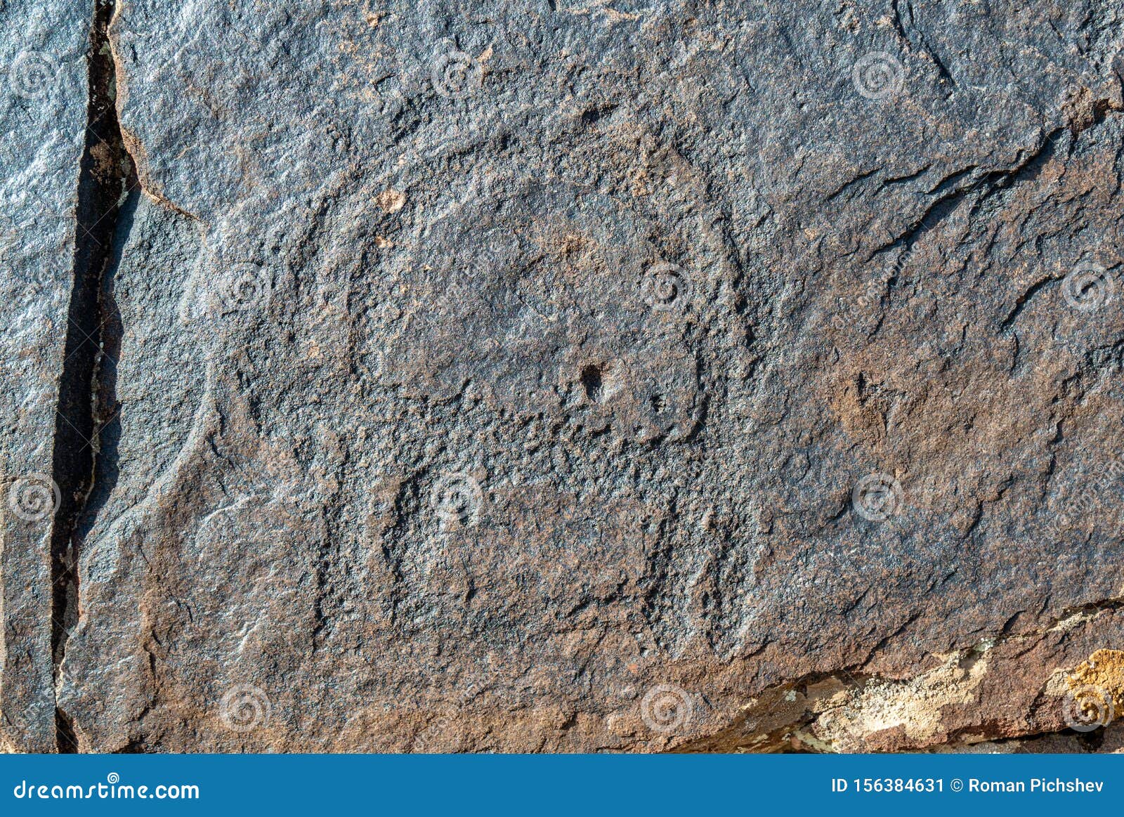 Ancient Cave Paintings. Petroglyphs in the Wild. Stock Image - Image of ...