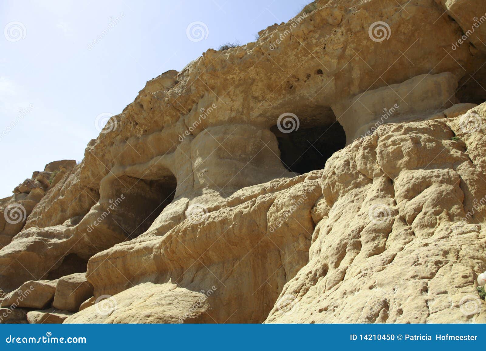 Ancient Caves at Matala in Crete, Greece Stock Photo - Image of cliff ...