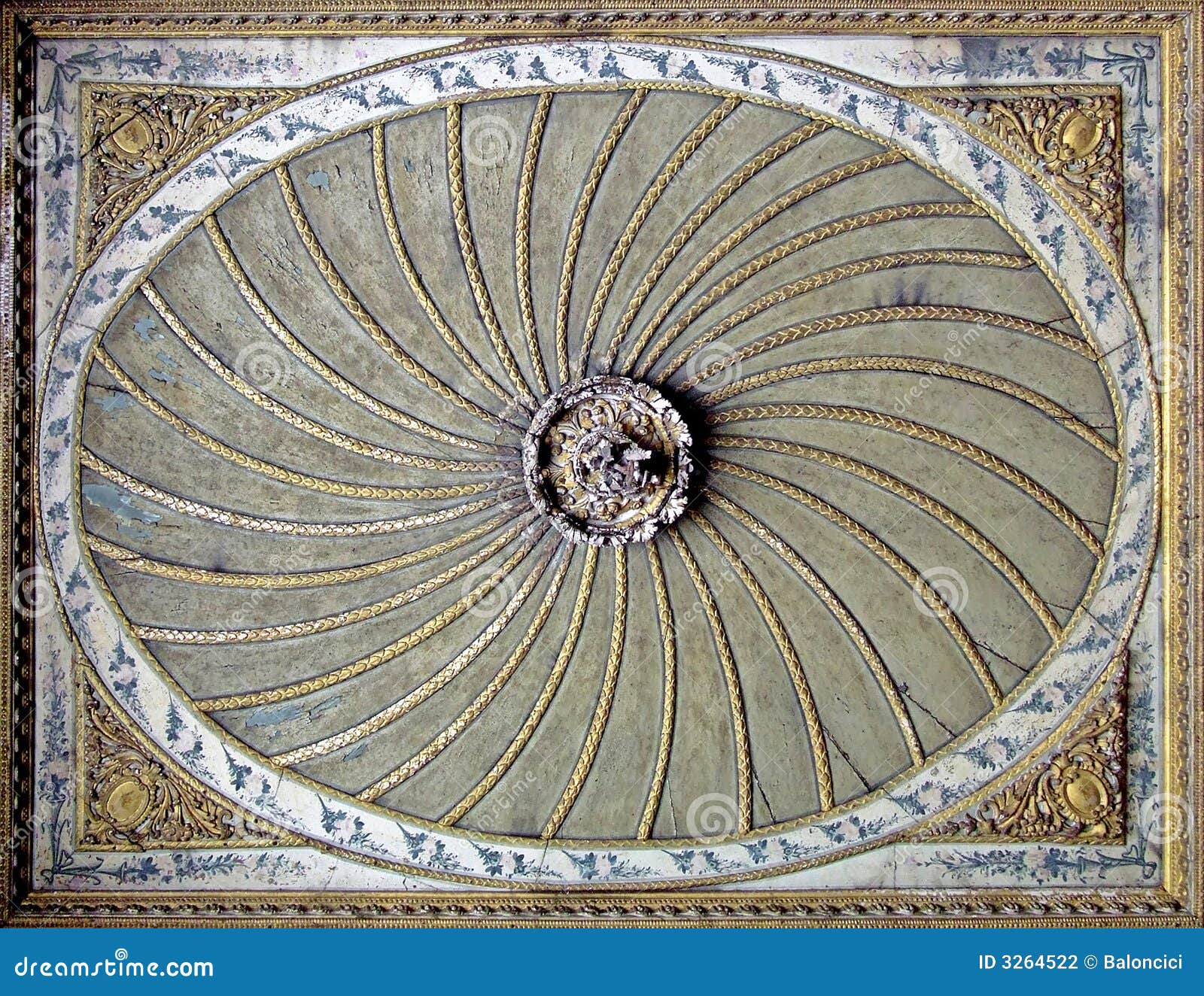Ancient ceiling stock photo. Image of pattern, framed - 3264522