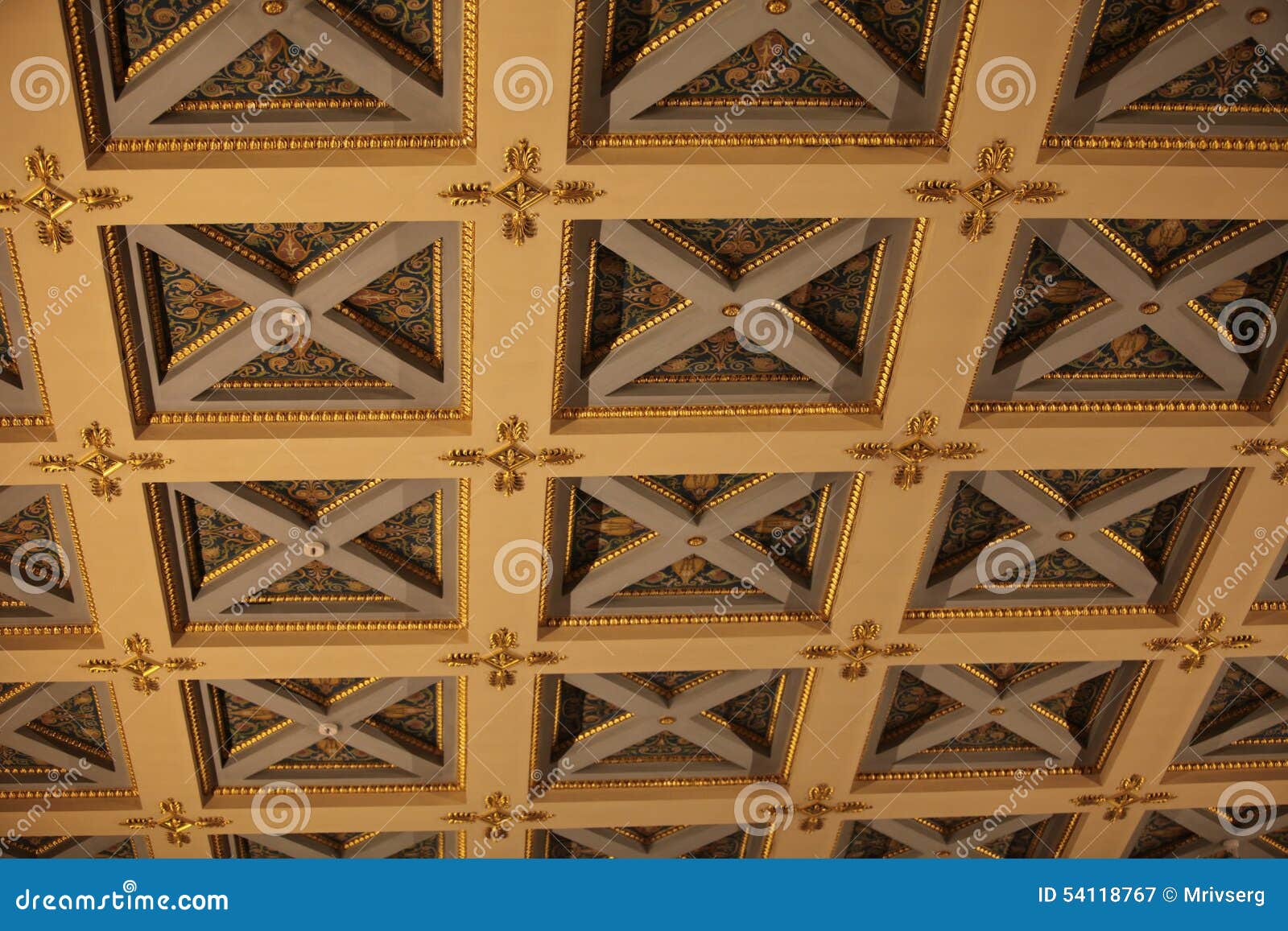 Ancient Ceiling with Caissons Stock Image - Image of hand, beautiful ...