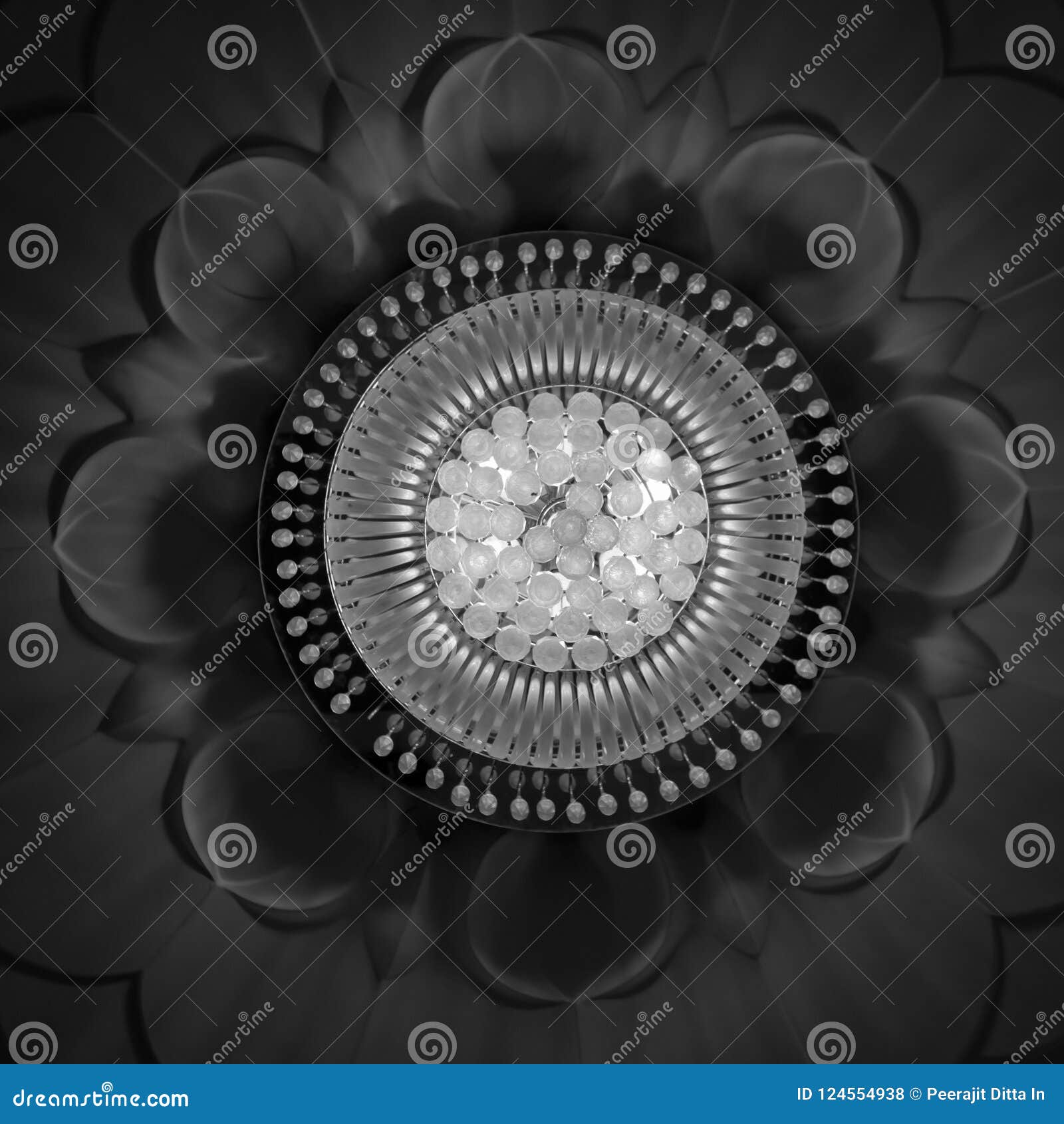 Ancient Ceiling Light Black and White Stock Photo - Image of gold ...
