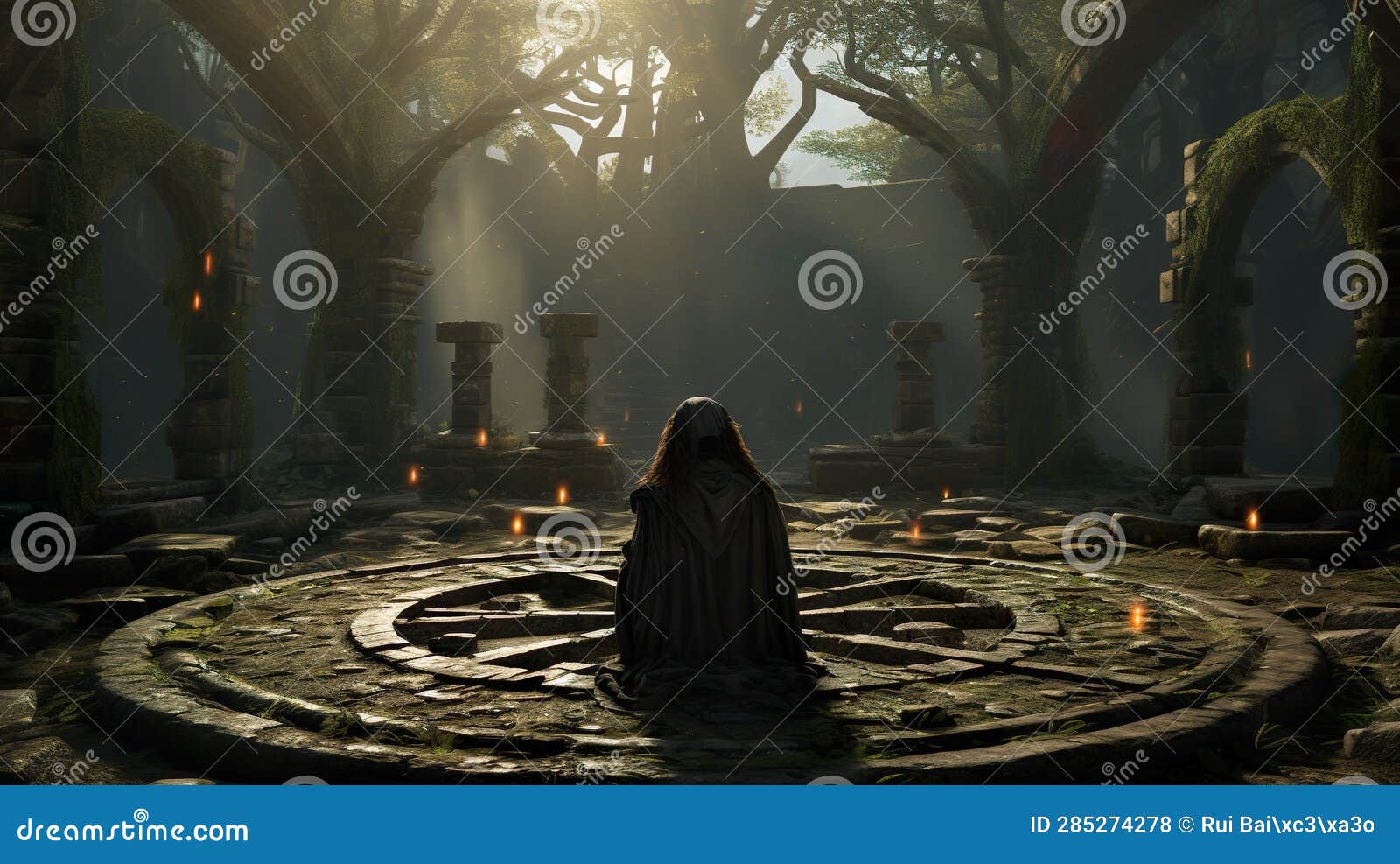 Ancient Celtic Druidic Religious Circle Stock Photo - Image of shrine ...
