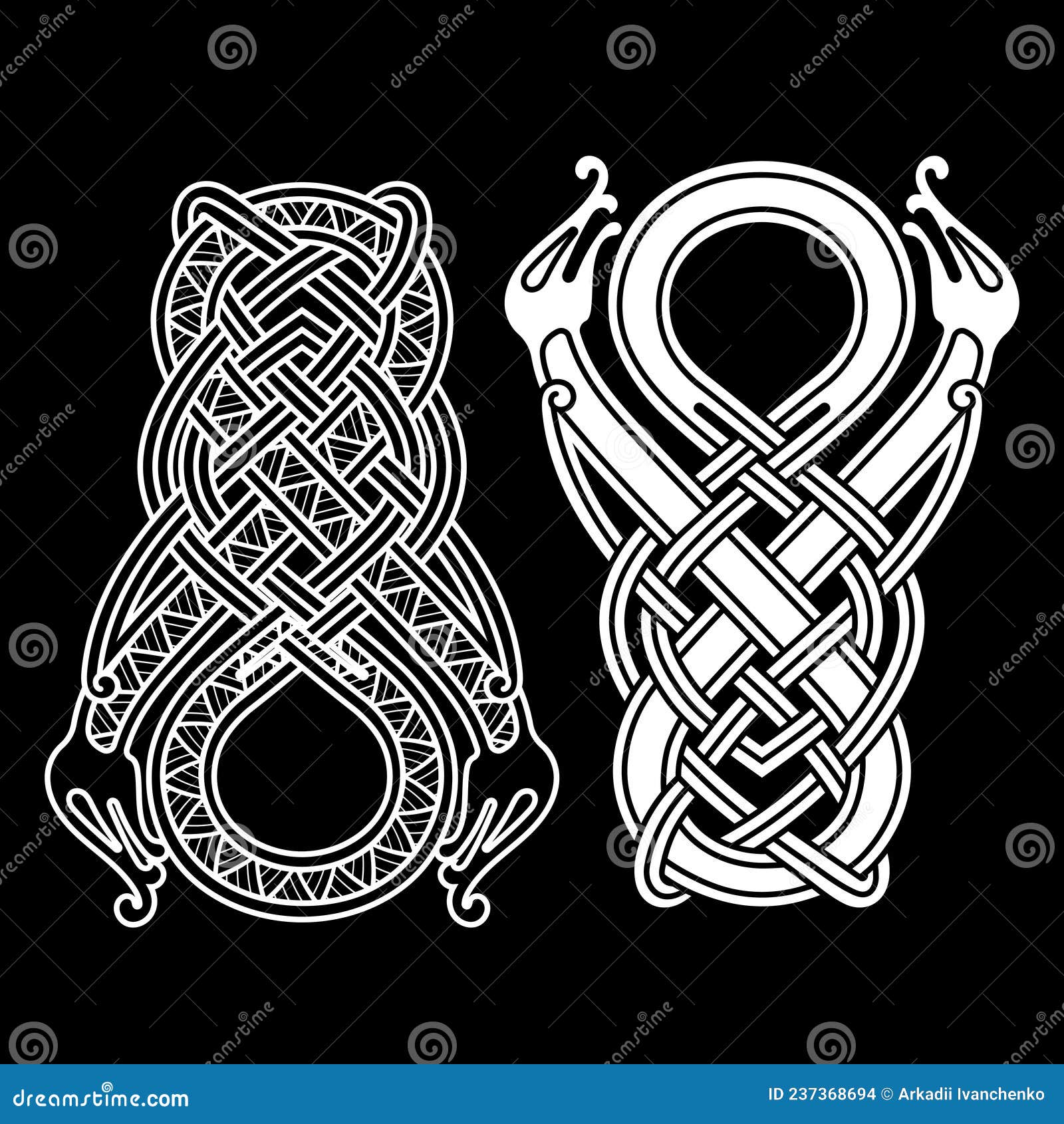 Ancient Celtic Scandinavian Design. Celtic Ligature, Pattern, Ornament ...