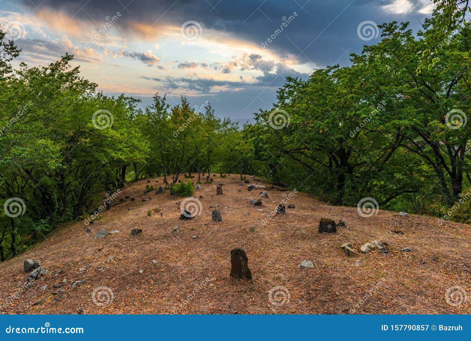 Ancient Cemetery on Top of Mountain Stock Image - Image of eastern ...