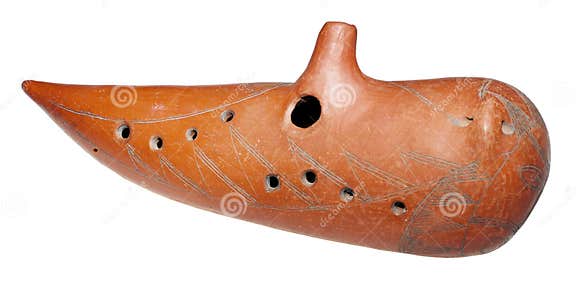 Ancient Ceramic Musical Instrument Stock Illustration - Illustration of ...