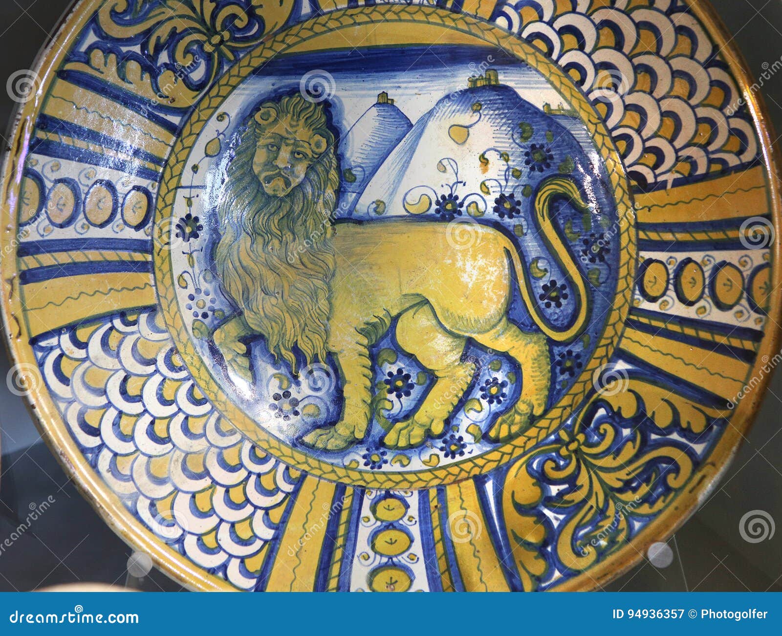 Ancient Ceramic Pottery Dish from Renaissance Stock Image - Image of ...