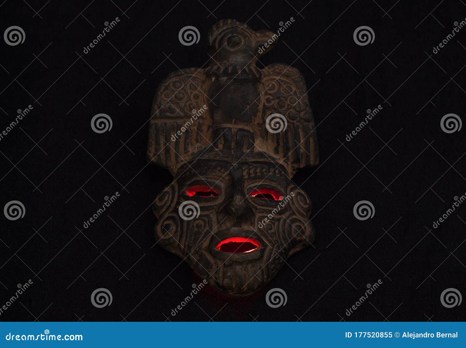 An Ancient Ceramic Pre Columbus Mask Based In American Indigenous ...