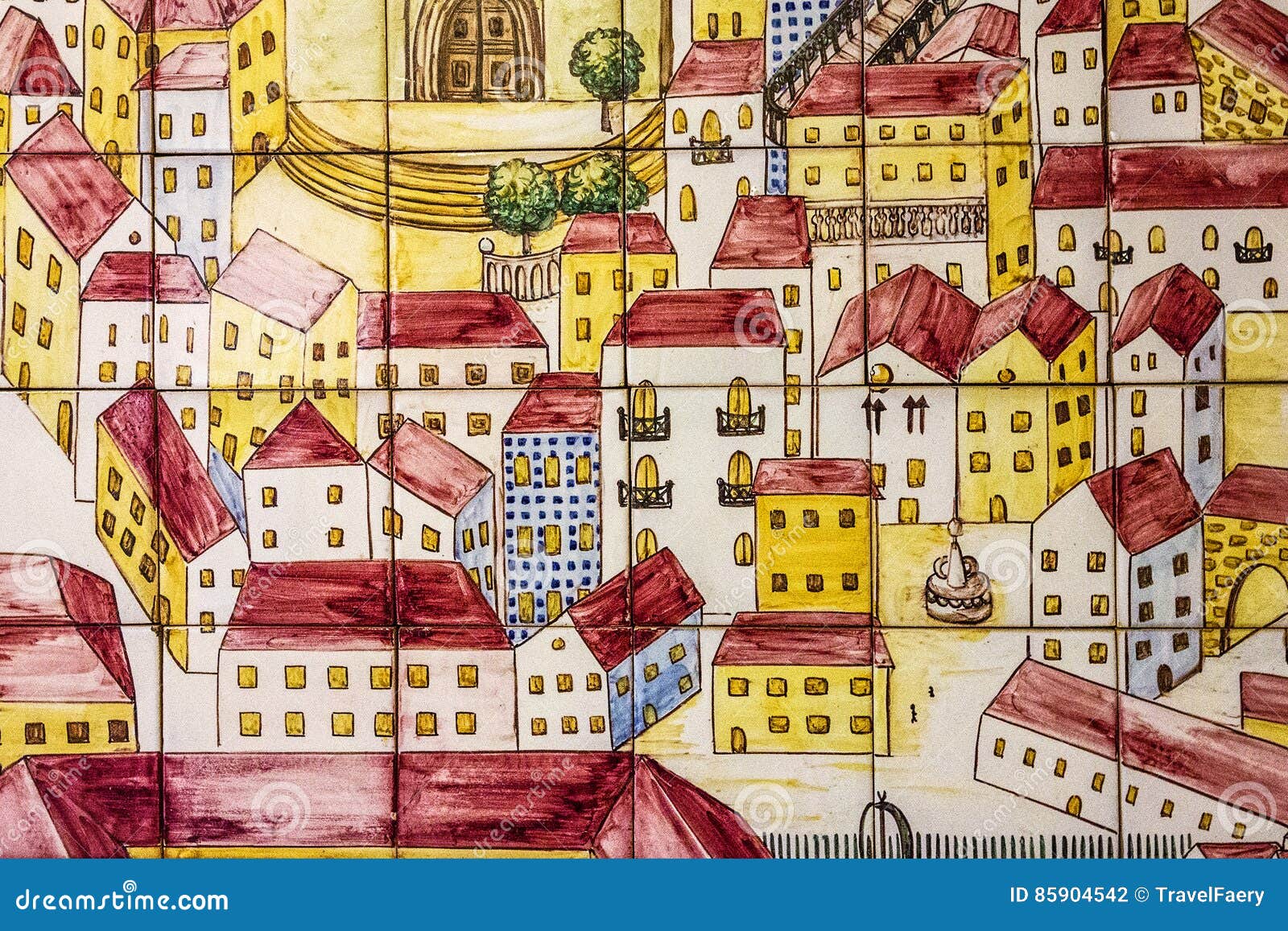 Ancient Ceramic Tile, Museum Azulejo, Lisbon, Portugal. Editorial ...