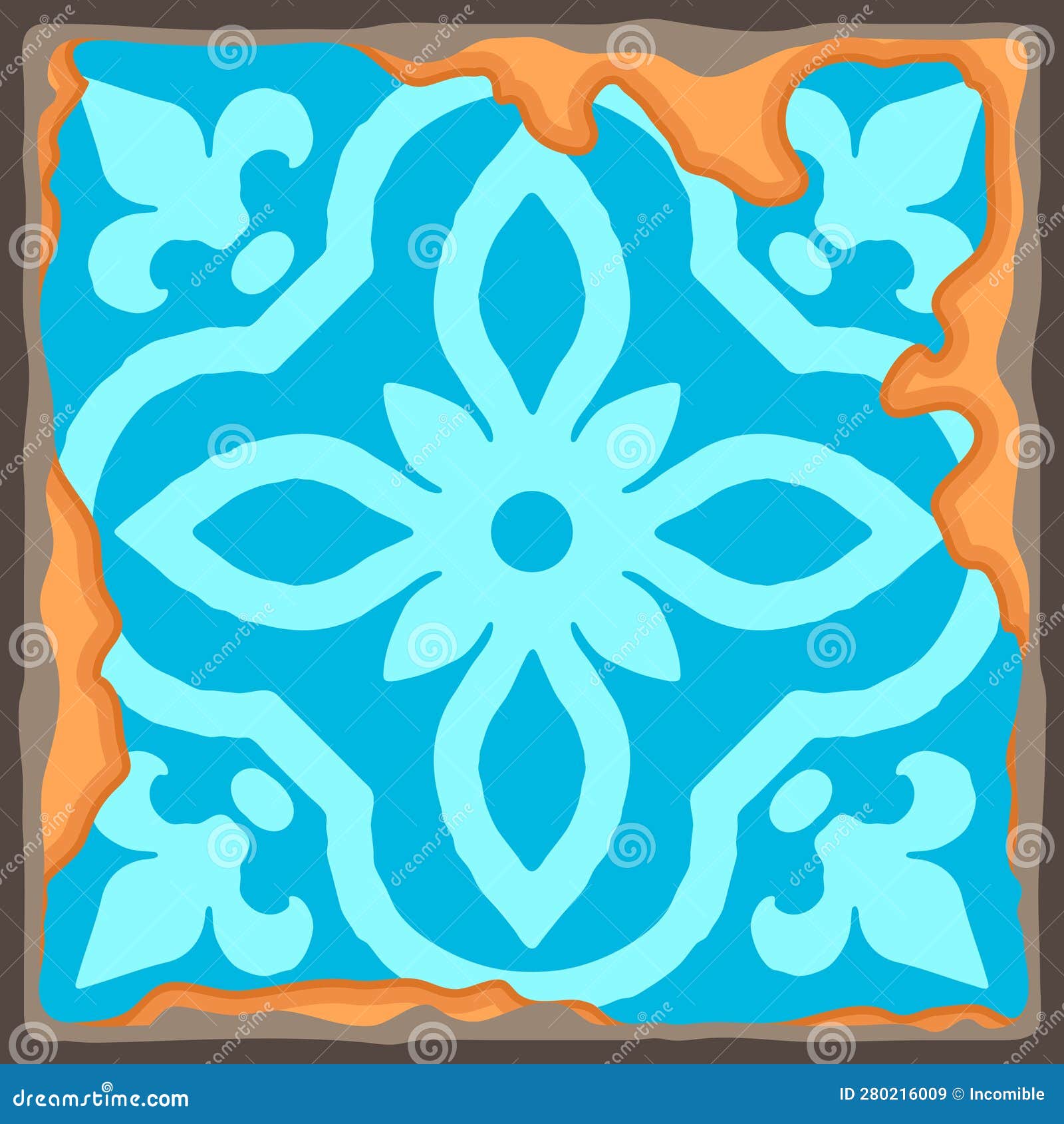 Ancient Ceramic Tile. Wall or Floor Texture. Decorative Antique Stone ...