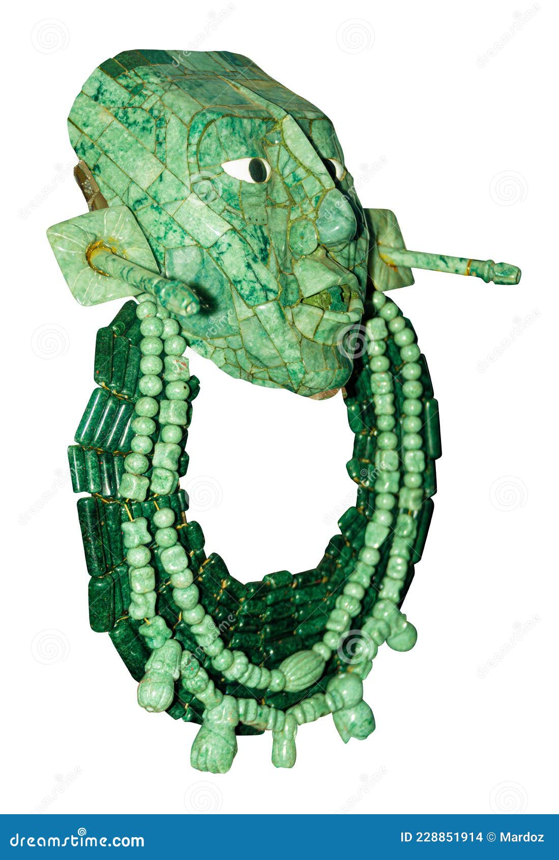 Ancient Ceremonial Mayan Jade Mask Stock Photo - Image of handcraft ...