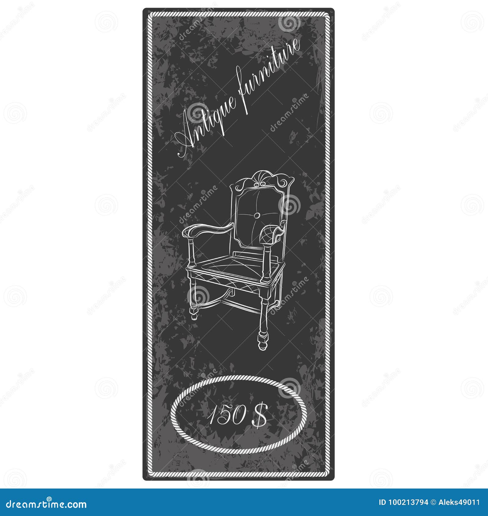 Ancient chair stock vector. Illustration of banner, artwork - 100213794