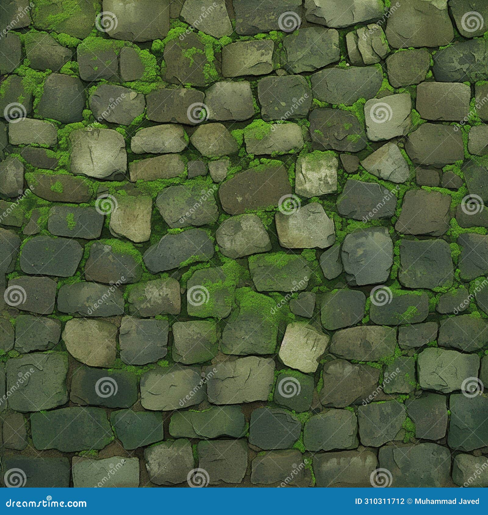 Ancient Charm Moss Covered Stone Wall, a Timeless and Rustic Texture ...