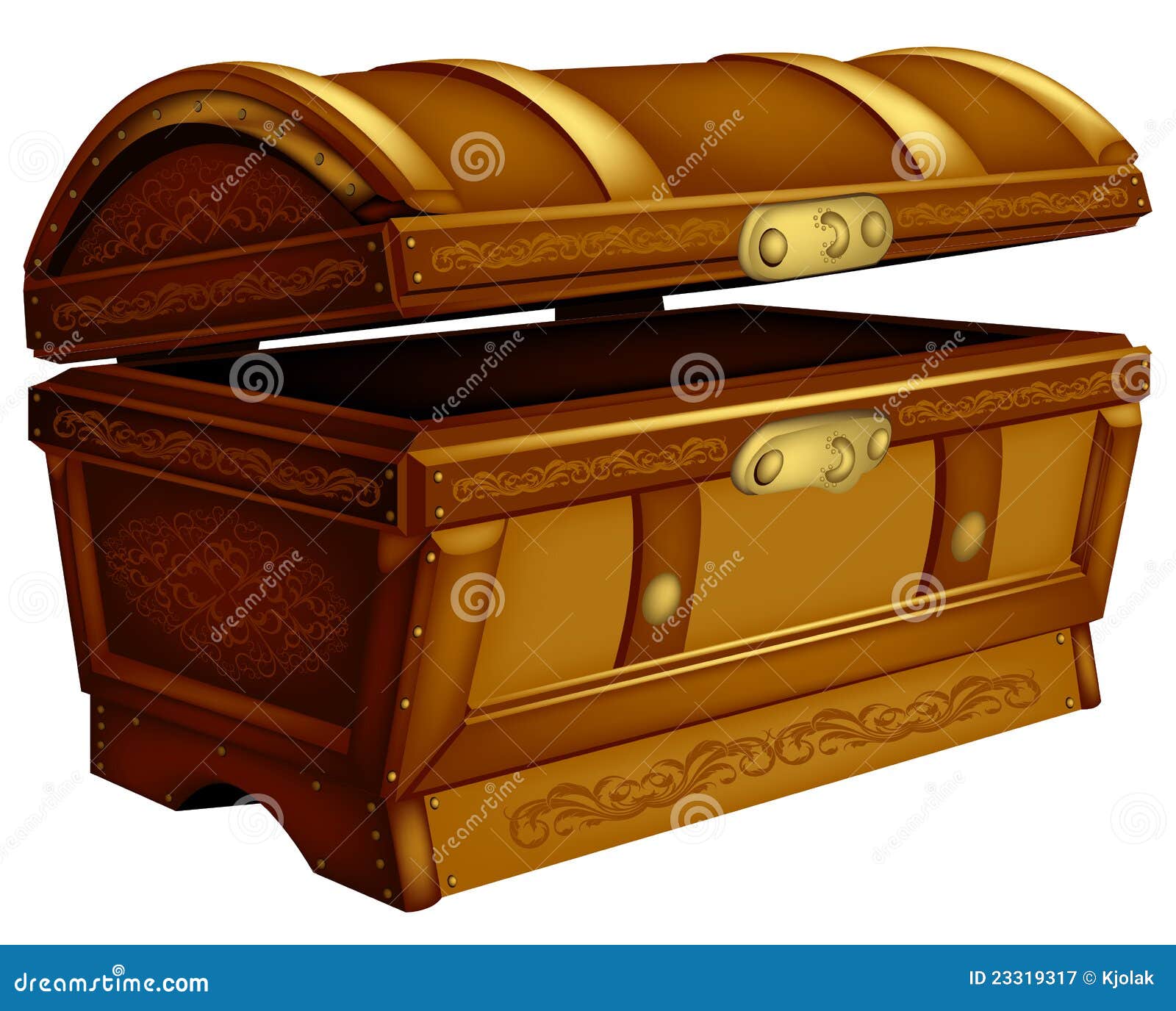 Ancient chest stock vector. Illustration of decor, object - 23319317