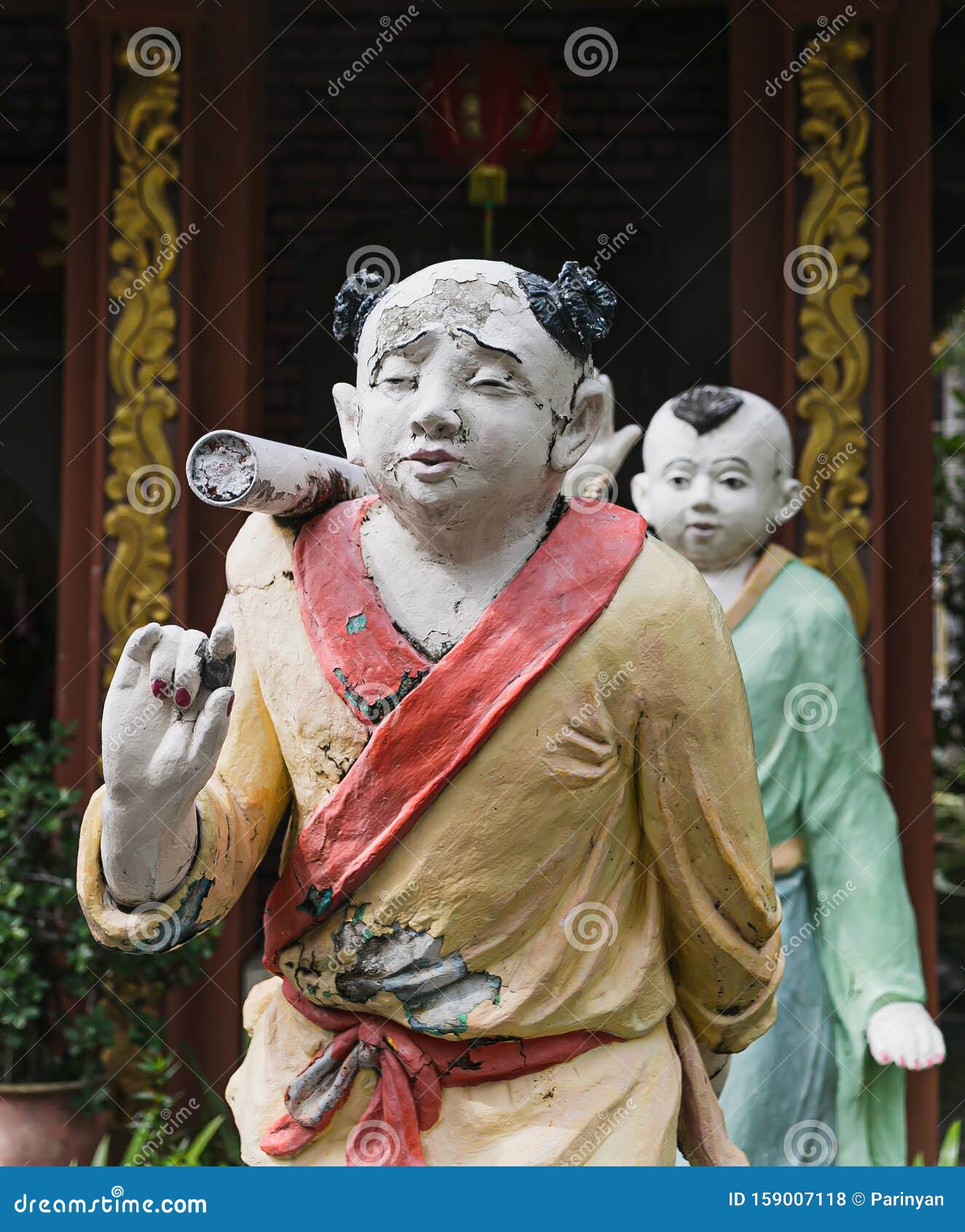 The ancient child statue stock photo. Image of temple - 159007118