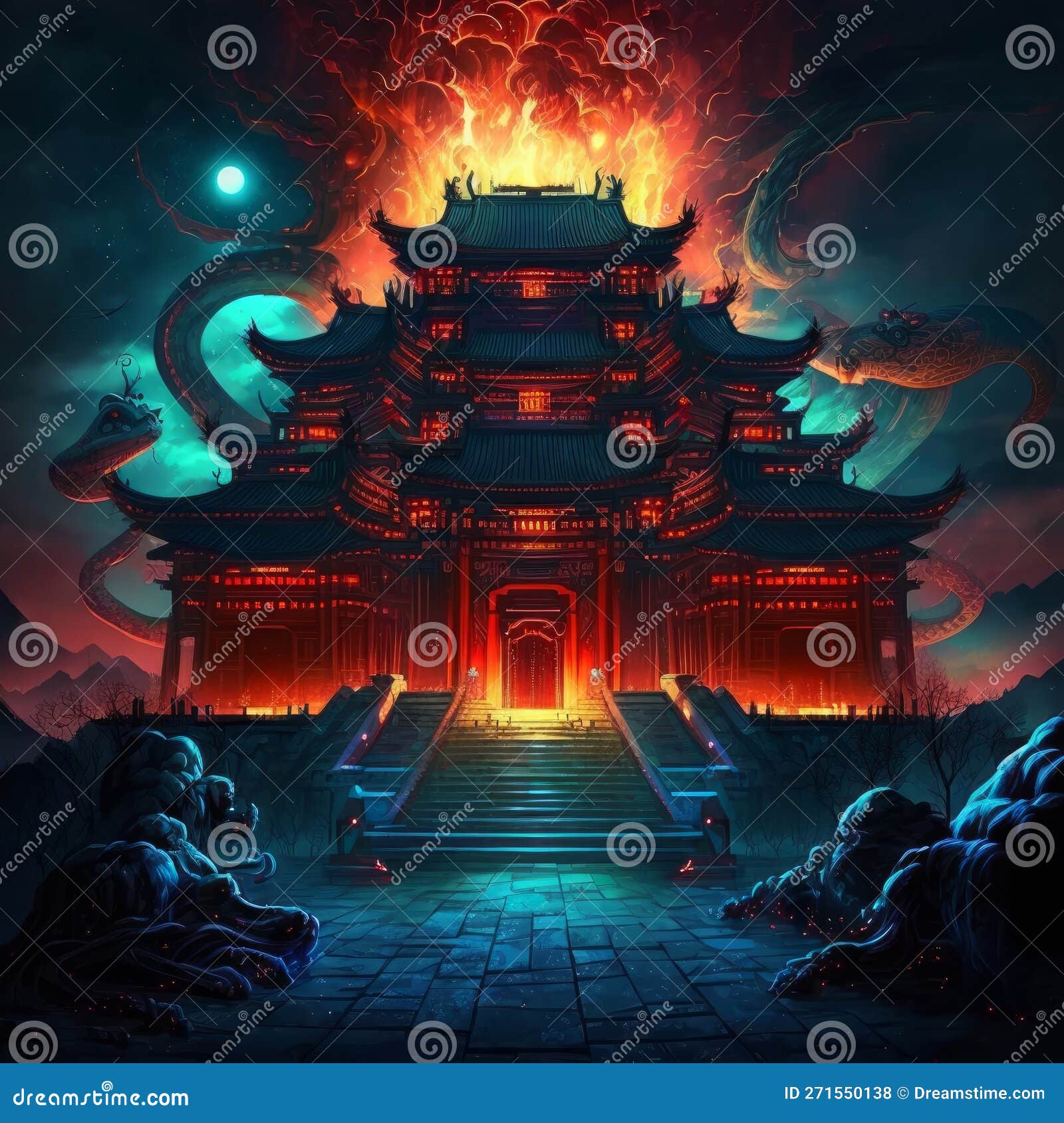 Ancient China Open Field View Of A Crazy And Evil Generative AI Stock ...