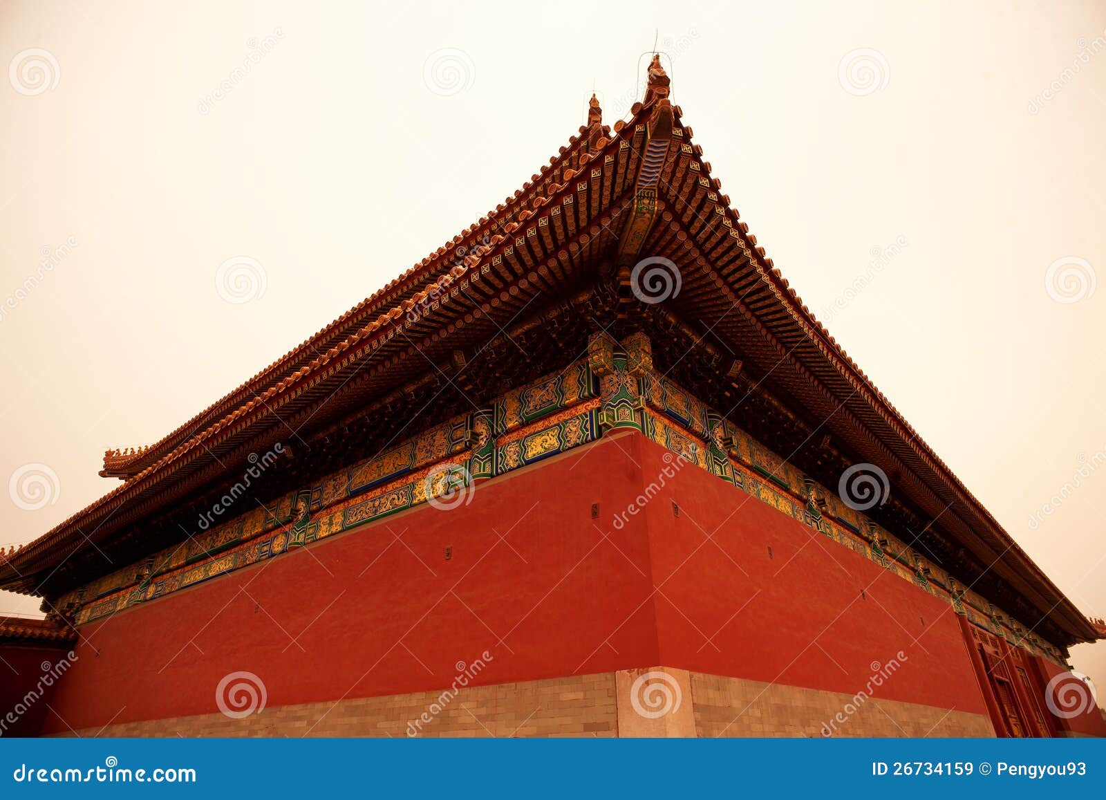 Ancient Chinese Architecture Roof Stock Image - Image of walls, culture ...