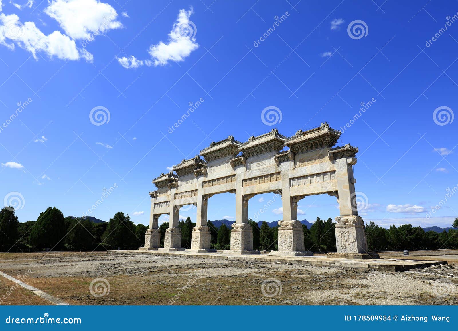 Chinese ancient stone arch stock photo. Image of arched - 178509984