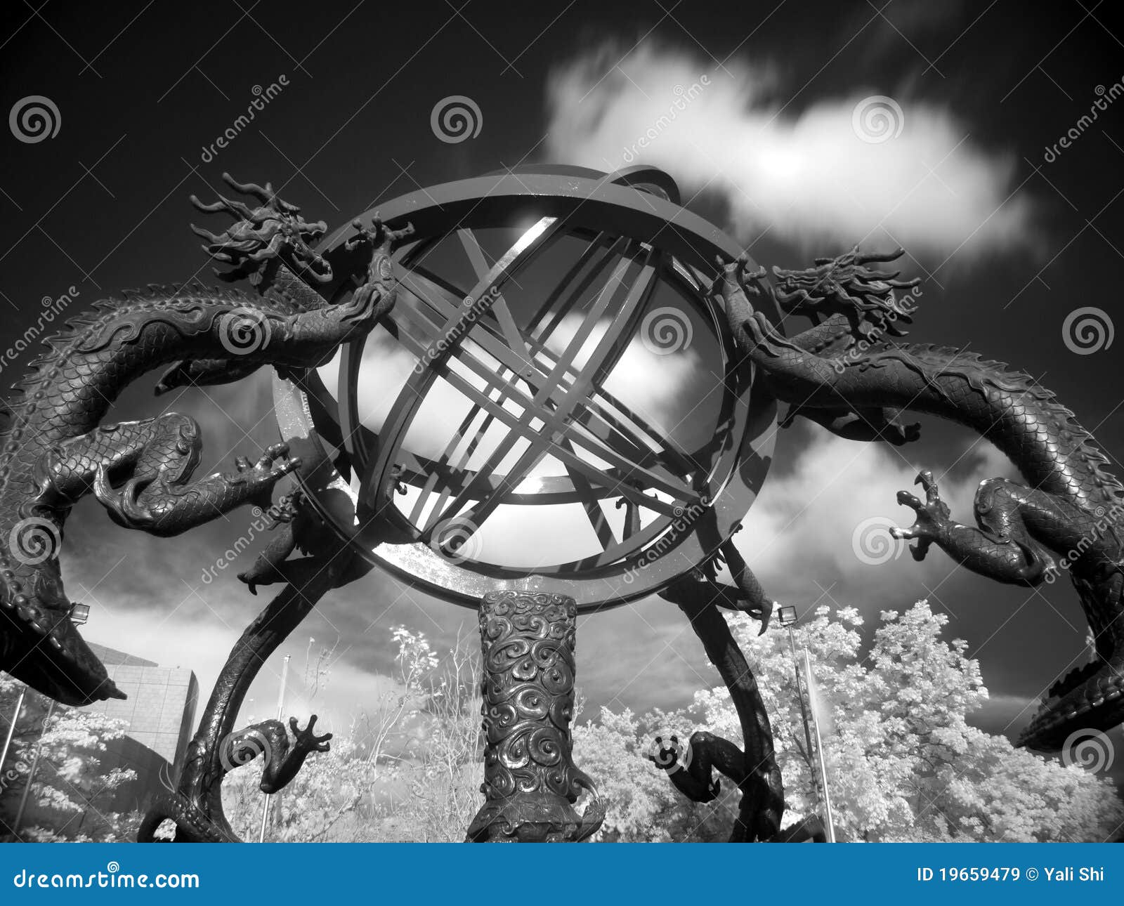 Ancient Chinese Astronomical Instrument Stock Image - Image of bronze ...