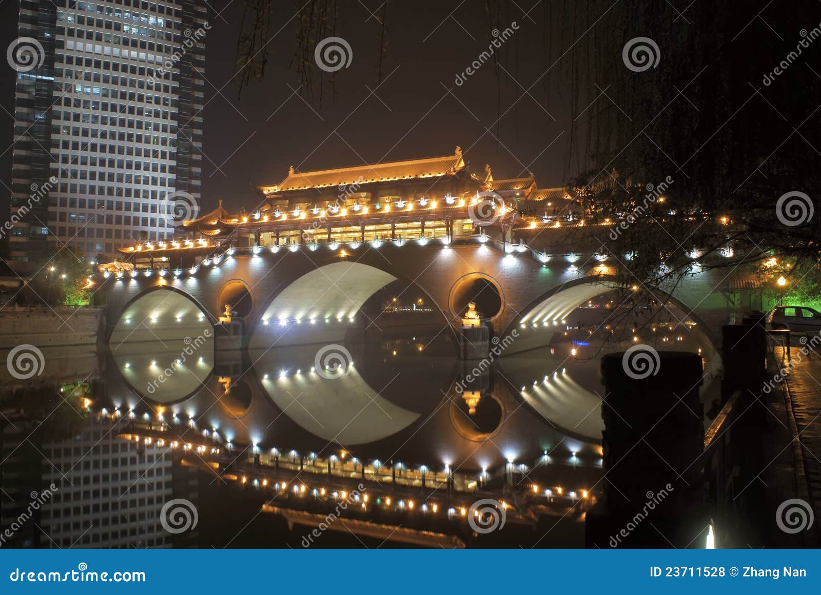 Ancient Chinese Bridge stock photo. Image of night, arch - 23711528