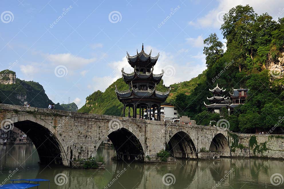 Ancient chinese bridge stock photo. Image of gloriette - 25106778