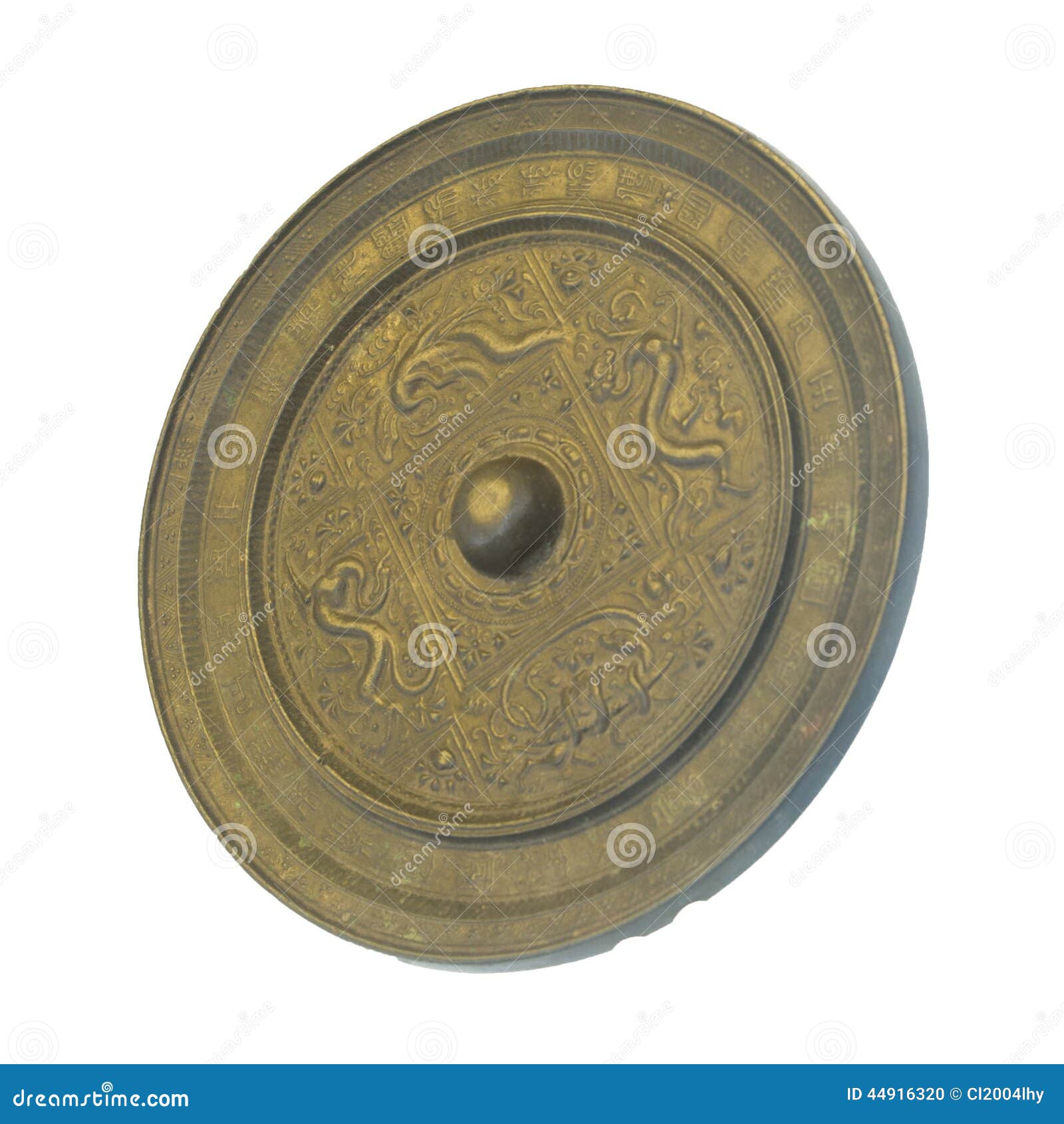 Ancient Chinese Bronze Mirrors Stock Photo - Image of patterns, ancient ...