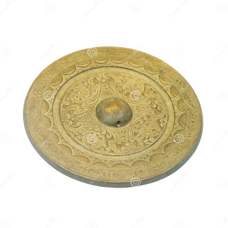 Ancient Chinese Bronze Mirrors Stock Photo - Image of white, relics ...