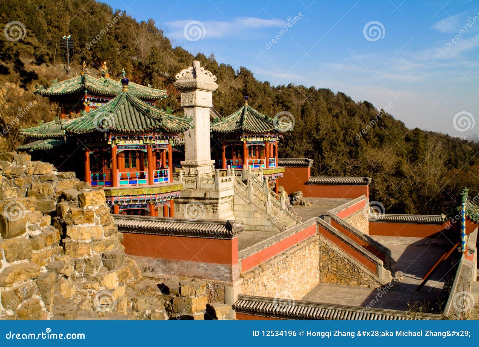 Ancient chinese building stock photo. Image of asia, oriental - 12534196